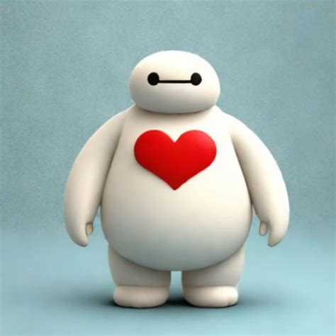 Stl File Baymax Holding Heart 💜 Obj・3d Printer Model To Download・cults