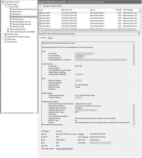 Radius Authentication Using MS NPS Server Wired Intelligent Edge