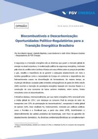 Biocombustíveis E Descarbonização Oportunidades Político Regulatórios