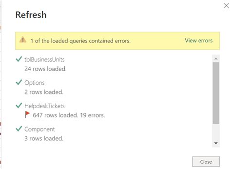 How To Resolve Errors In Loaded Queries Microsoft Fabric Community