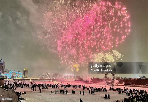 Fireworks Light Up The Sky During The New Year Celebrations In News