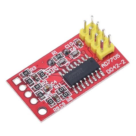 1PCS Programmable Input Gain SPI Interface AD7705 Dual 16 Bit ADC Data Acquisition Module