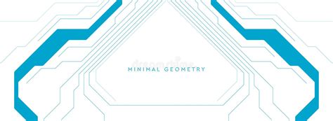 Blue Minimal Lines Abstract Futuristic Tech Background Stock Vector