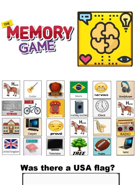 memory game pdf