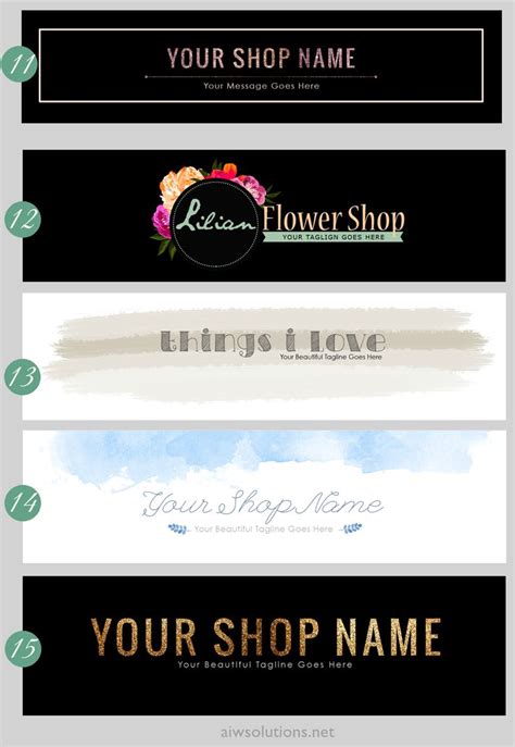 New Etsy Shop Banner Custom Banner Blogger Header Etsy Blog Header