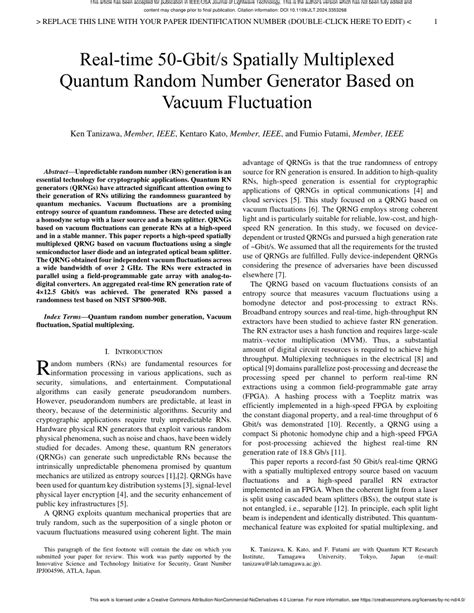 pdf real time 50 gbit s spatially multiplexed quantum random number