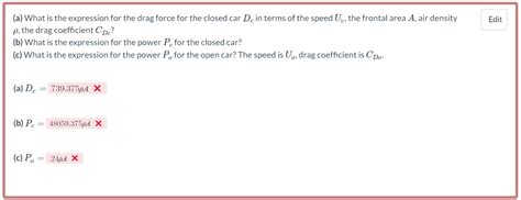 Solved The Aerodynamic Drag On A Car Depends On The “shape”