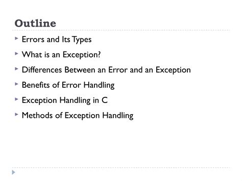 Lecture Error Handling PPT Programming Languages Computing