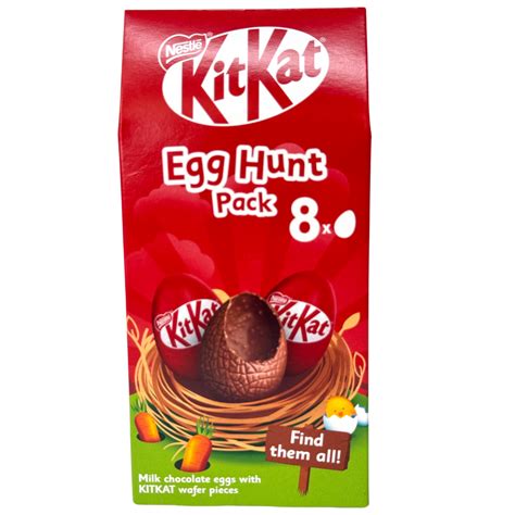 Kit Kat Egg Hunt Pack 8 Pieces Uk 120g Candy Funhouse Us