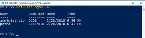 PowerShell Get All Logged On Users Per Computer OU Domain Get UserLogon SID