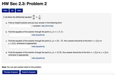 Solved Solve The Differential Equation Dy Dx X 9y A Find