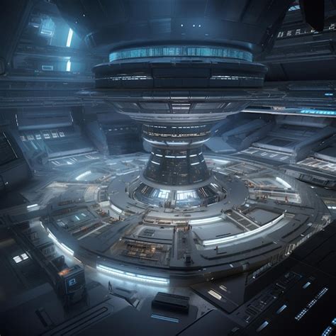 Premium AI Image | A large space station with a large circular structure with the words " star ...