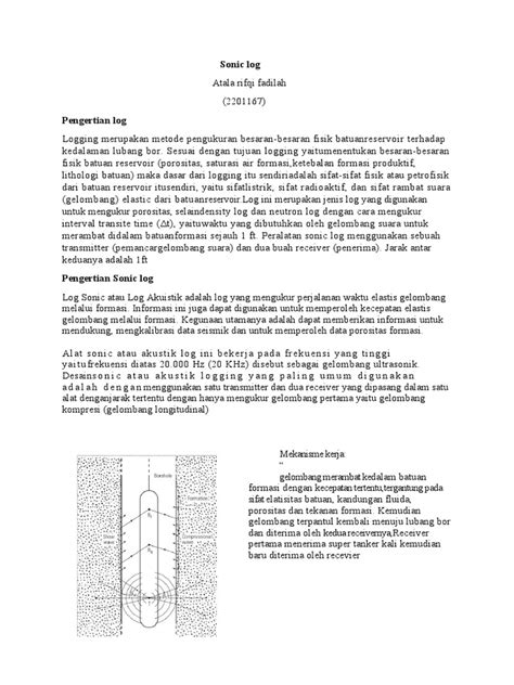 Pengertian Dan Kegunaan Sonic Log Pdf