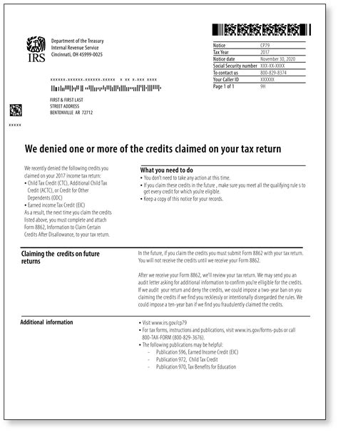 Irs Audit Letter Cp79 Sample 1
