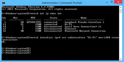 Change MTU Size In Windows Operating Systems