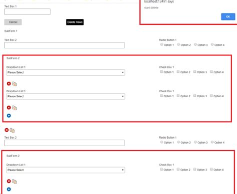 Delete Rows From Nested Subform Using Eformhelperdeleterowsfromsubform Agilepoint