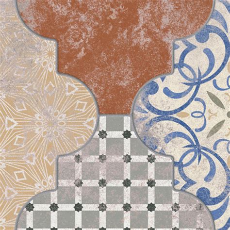 Sample Riga Patchwork Ceramic Floor And Wall Tile Merola Tile