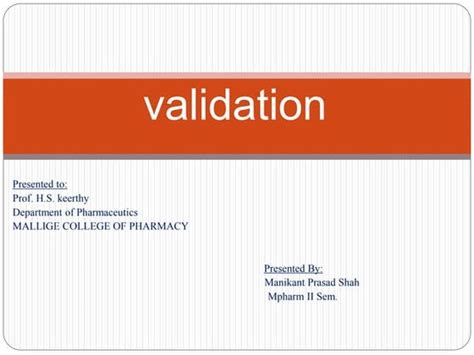 types of validation ppt