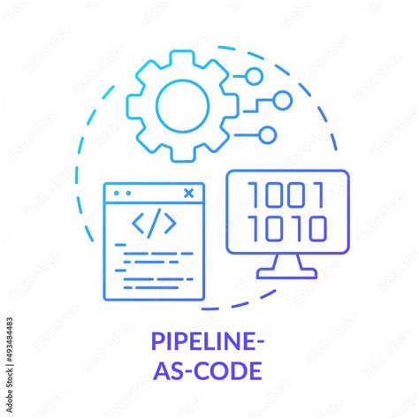 Pipeline As Code Blue Gradient Concept Icon Automation In Program