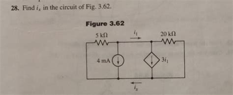 Solved Find Ix ﻿in The Circuit Of Fig 362figure 362