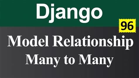 Many To Many Relationship In Django Hindi Youtube