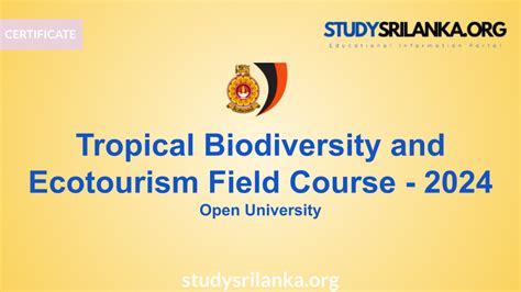 Tropical Biodiversity And Ecotourism Field Course Ousl 2024