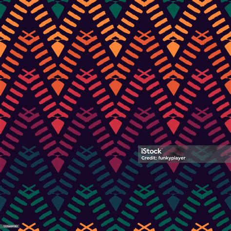 민족 원활한 패턴입니다 자유형 수평 지그재그 쉐브론 스트라이프 프린트 보헤미안 시크 토착 부족 배경 0명에 대한 스톡 벡터 아트 및 기타 이미지 Istock
