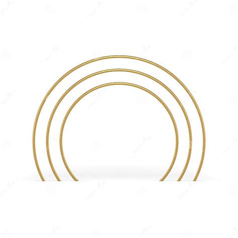 Golden Archway Rounded Multilevel Geometric Foundation For Presentation