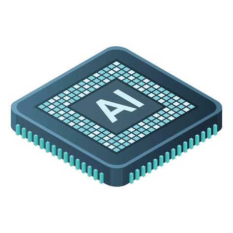 Isometric Artificial Intelligence Chip Concept Artificial Intelligence