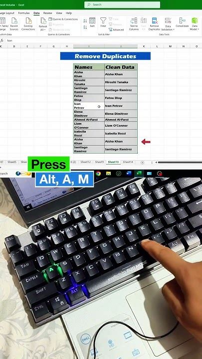 Remove Duplicates In Excel Instantly With This Keyboard Shortcut Exceltips Removeduplicates