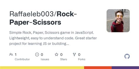 Github Raffaeleb003rock Paper Scissors Simple Rock Paper Scissors Game In Javascript