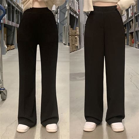 히니크 직진배송 자체제작 하객룩봄신상 155cm 프렌 밴딩 트레이닝 슬랙스 2ver 세미 부츠컷 와이드 1