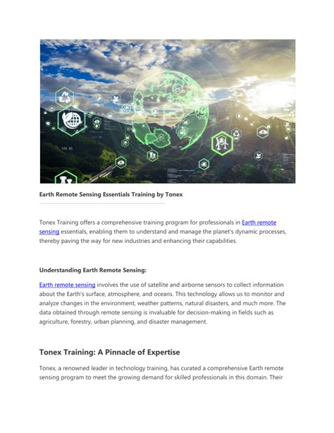 Pdf Earth Remote Sensing Essentials Training By Tonex