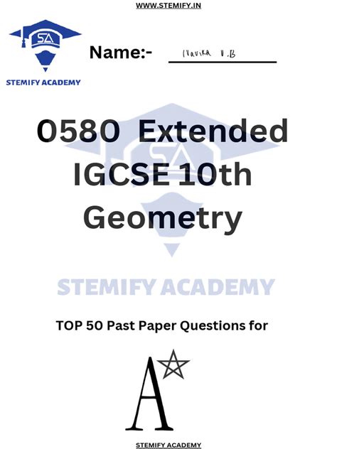 0580 Extended Igcse 10th Geometry Pdf