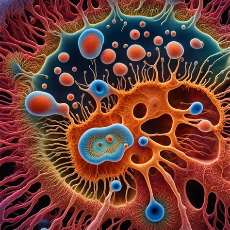An Extremely Detailed Image Of An Amoeba As Seen Through A Microscope