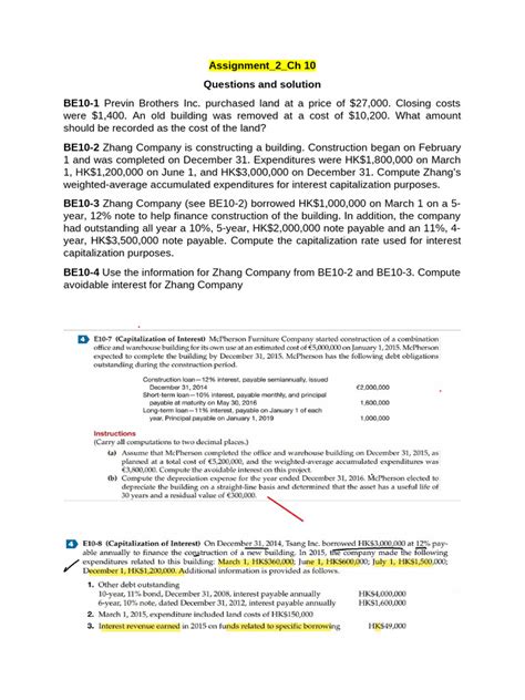 Assignmentch 10 Pdf Book Value Depreciation