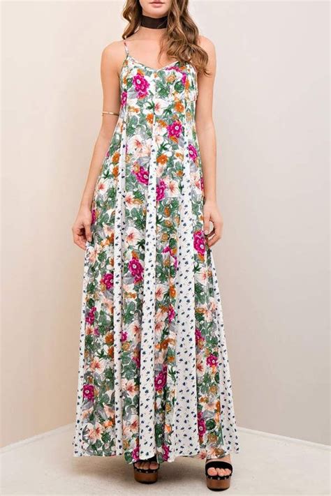Entro Floral Sun Dress Dress Sundress Floral Print Maxi Dress