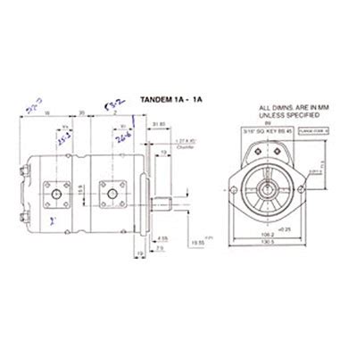 Tandem Gear Pump 1a 1a Hi Tech Hydraulics