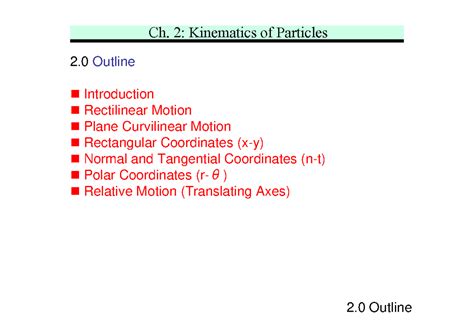 Ch2 Covers Rectilinear Curvilinear And Relative Motion Ch 2