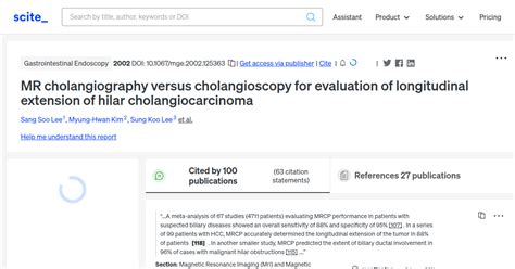 Mr Cholangiography Versus Cholangioscopy For Evaluation Of Longitudinal