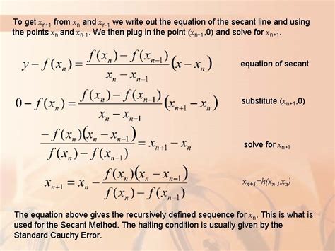 4 Numerical Methods Root Finding Secant Method Modified