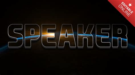 Speaker Text Effect Generator