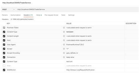 C How To Send Request To A Method Of Web Service From Postman Stack Overflow