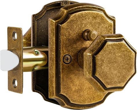 Sorwduerm 1 Pack Antique Brass Door Knobs Interior Privacy Door Knob