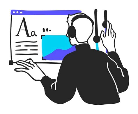 Premium Vector Online Educator Conducting A Virtual Class