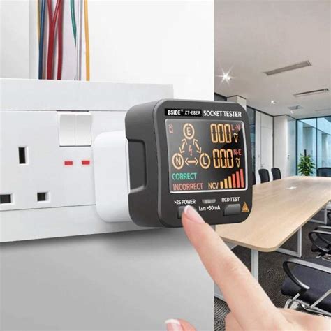 Bside Electric Socket Tester Digital Lcd Display With Ncv Rcd Polarity Test Electric Circuit