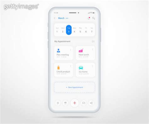 Mobile App Calendar Planner Concept Appointment Calendar Template Ui