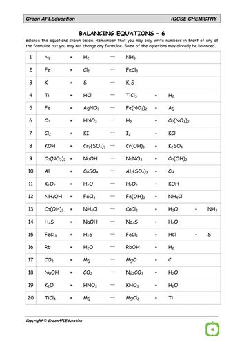 Igcse Chemistry Questions Package Teaching Resources