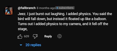 Found This Funny Comment On Unity Tutorial😂sorry If This Is Wrong Place For Jokes And All
