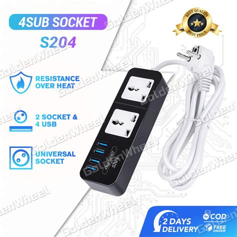 Stop Kontak Smart Power Strip Socket Colokan Listrik 6 Socket 6 Usb Qc3